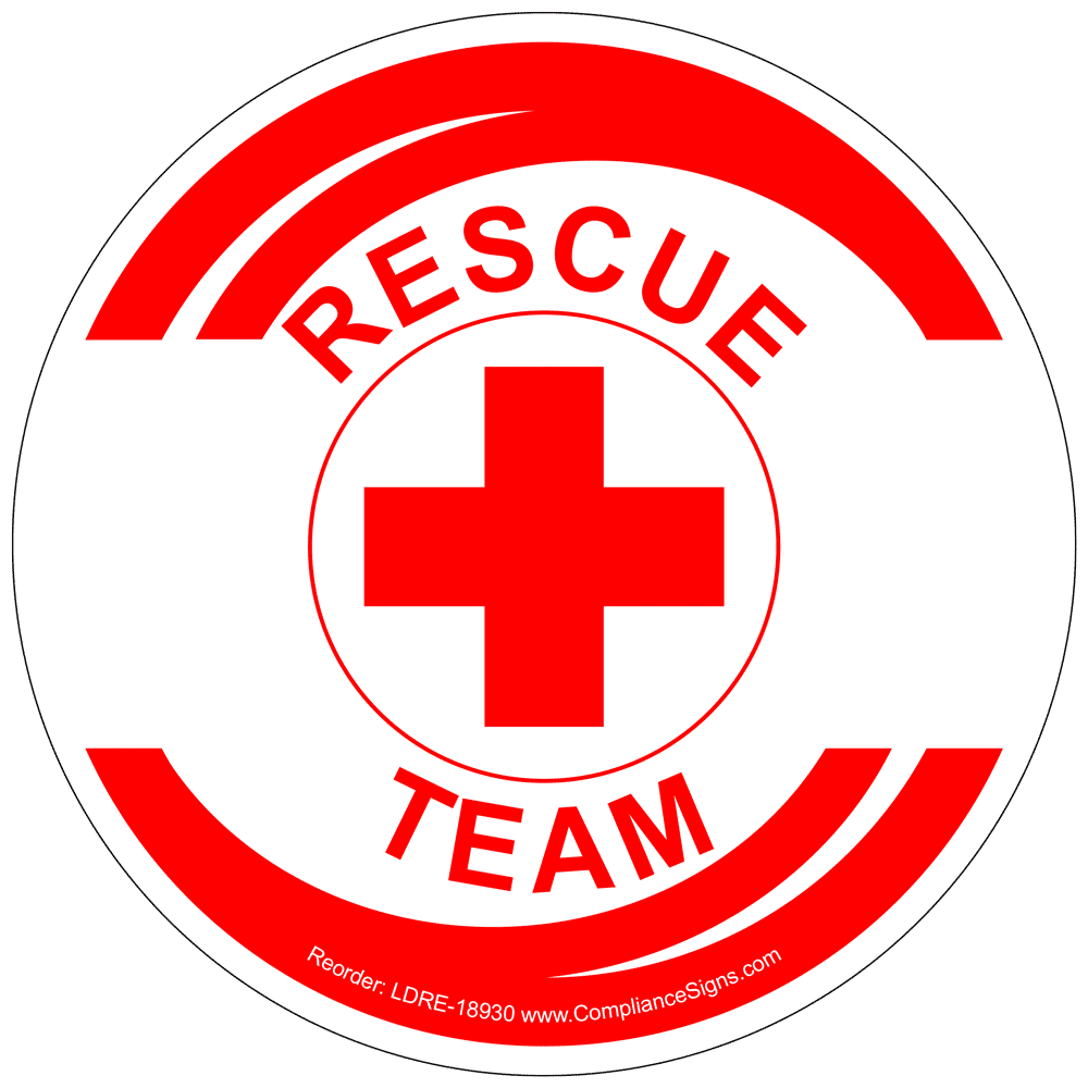 Search And Rescue Roll Label With Symbol LDRE-18932