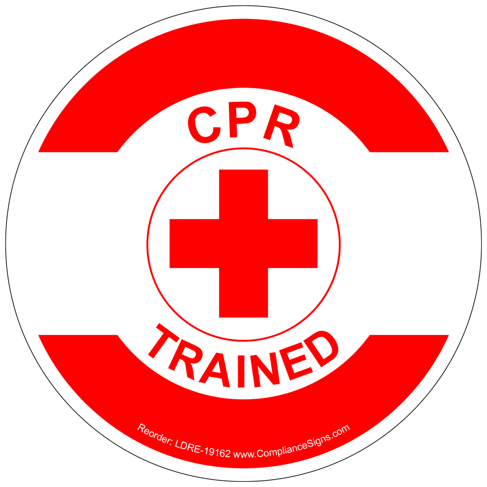 CPR Trained Roll Label With Symbol LDRE-19162
