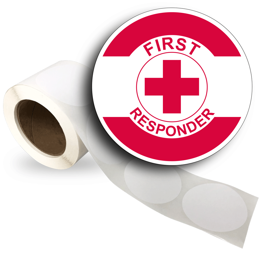 First Responder Roll Label With Symbol LDRE-19169