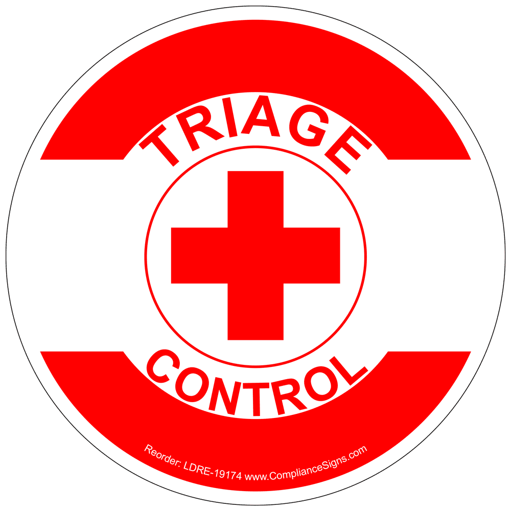 Triage Control Roll Label With Symbol LDRE-19174