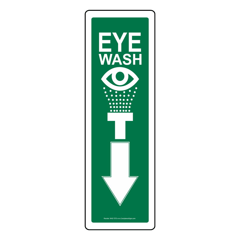 Eye Wash Sign NHE-7570 Emergency Response