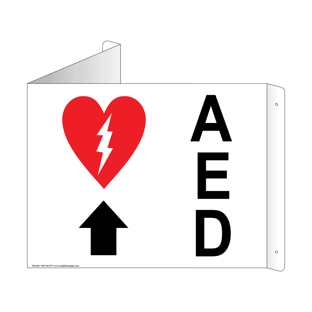AED With Up Arrow Sign NHE-9437Tri Emergency Response