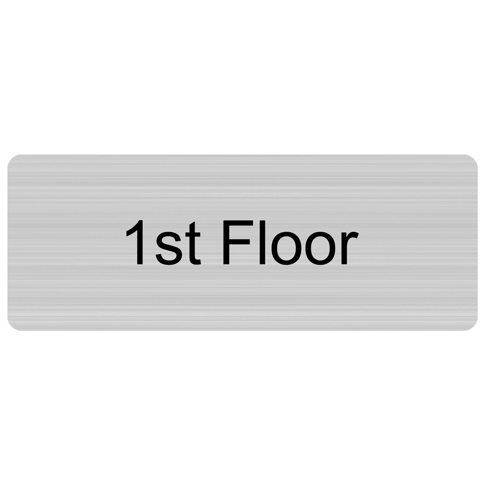 Floor Numbers 1st Up To 99Th Engraved Sign EGRE-250-BLKonSLVR