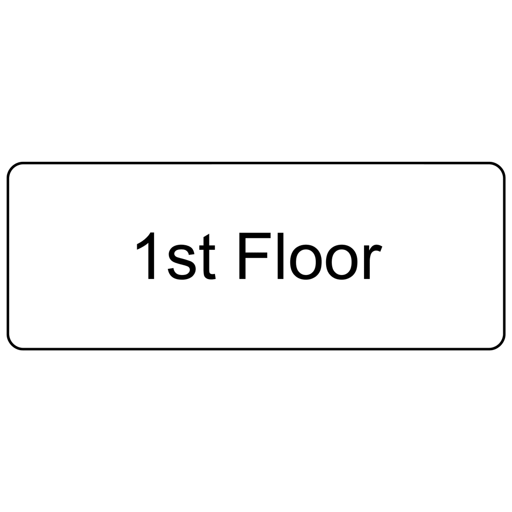 Floor Numbers 1st Up To 99Th Engraved Sign EGRE-250-BLKonWHT