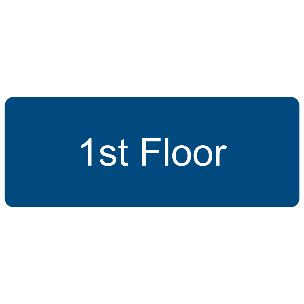 Floor Numbers 1st Up To 99Th Engraved Sign EGRE-250-WHTonBLU