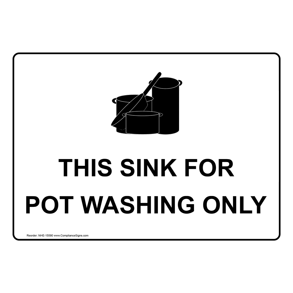 Clean Sink After Use Sign