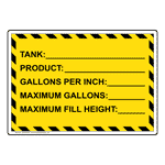 Fuel Tank Labels Safety Signs from ComplianceSigns.com