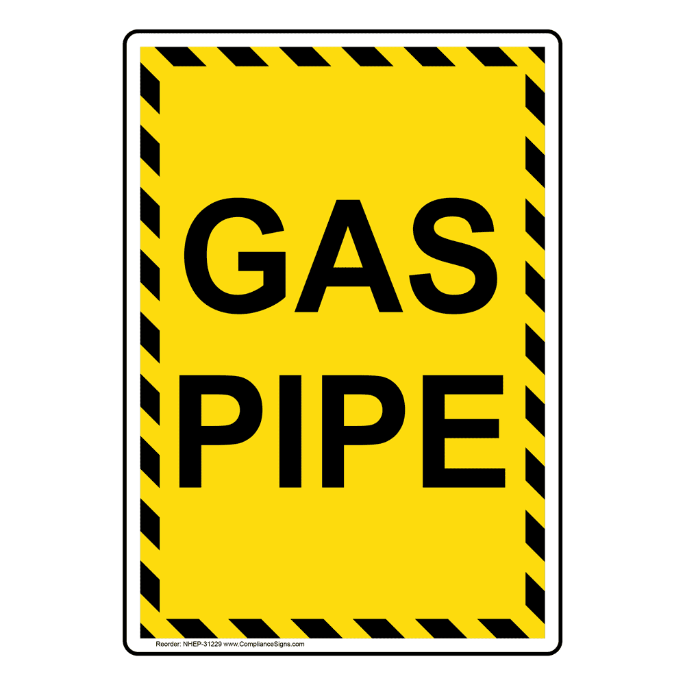 Portrait Gas Pipe Sign NHEP-31229