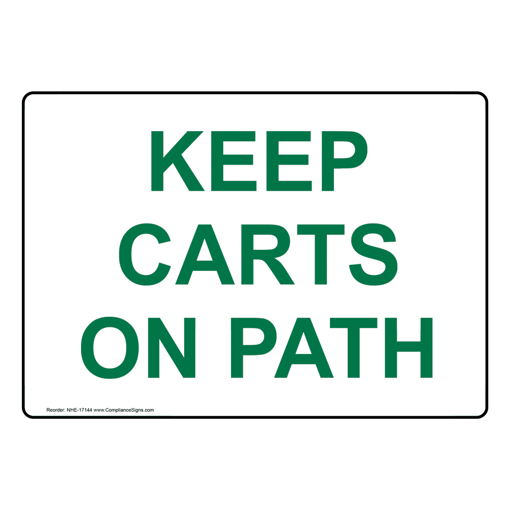 Keep Carts On Path Sign NHE-17144 Recreation