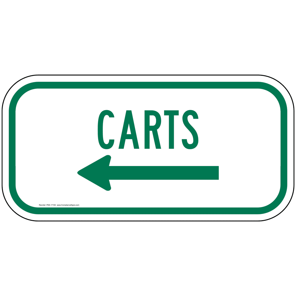 Carts Left Arrow Sign PKE-17163 Recreation