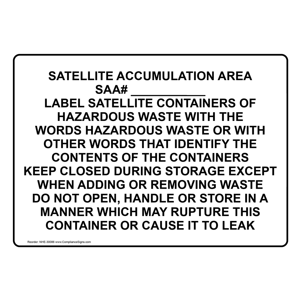 Satellite Accumulation Container Graphic