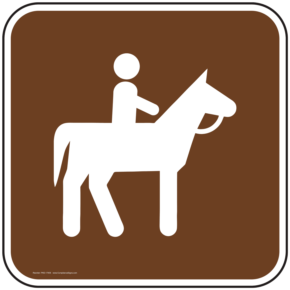 Horse Symbol Sign PKE-17405 Horseback Riding