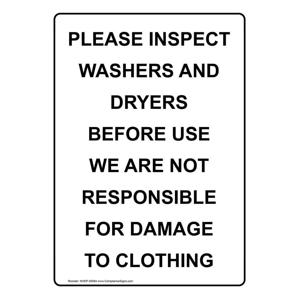 Portrait Please Help Us Keep Your Laundry Room Clean Sign NHEP-30593