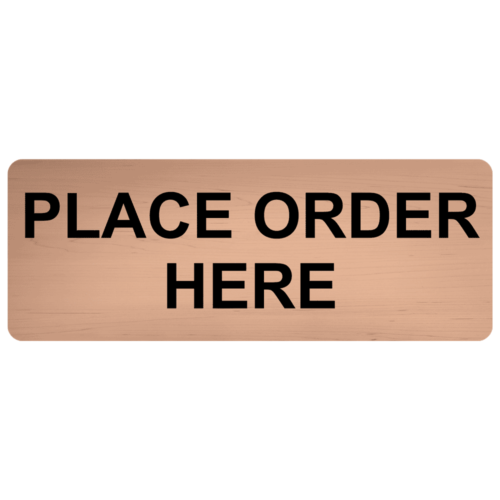 Place Order Here Engraved Sign EGRE-513-BLKonCSHW Information