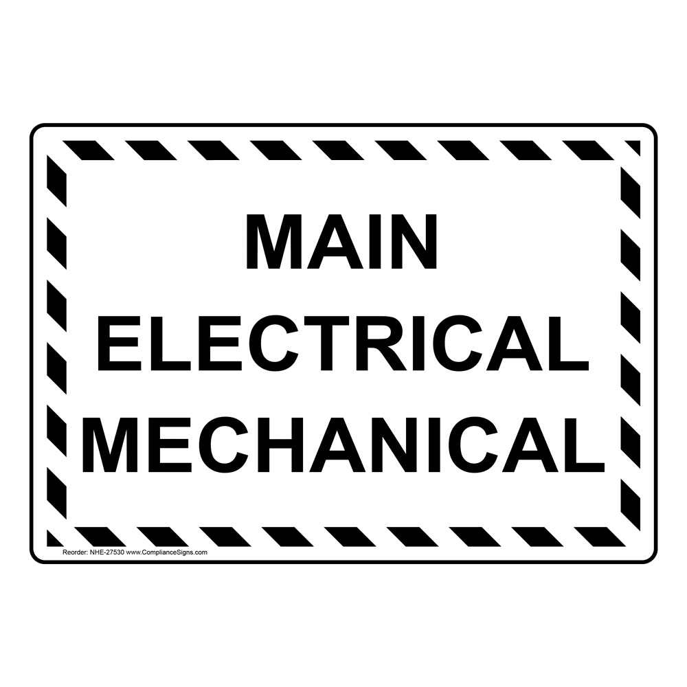 Main Electrical Mechanical Sign NHE-27530