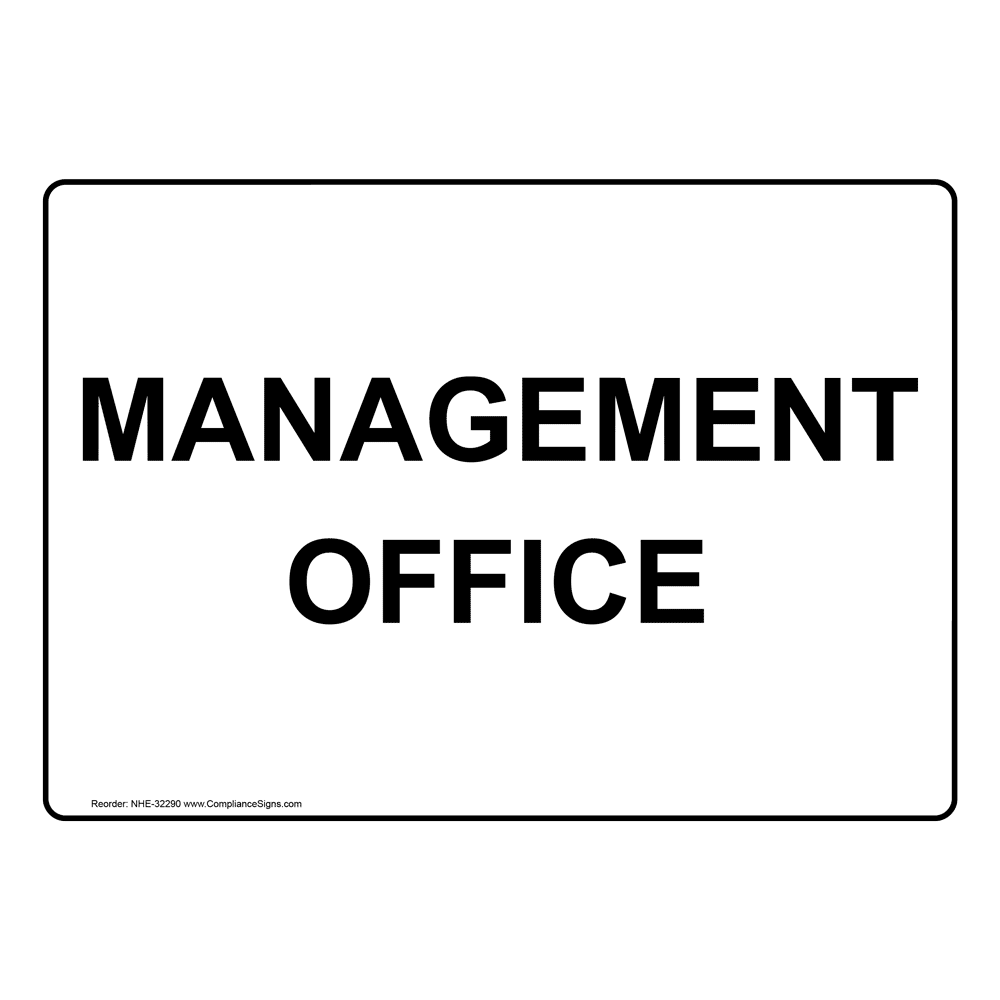 Management Office Sign NHE-32290