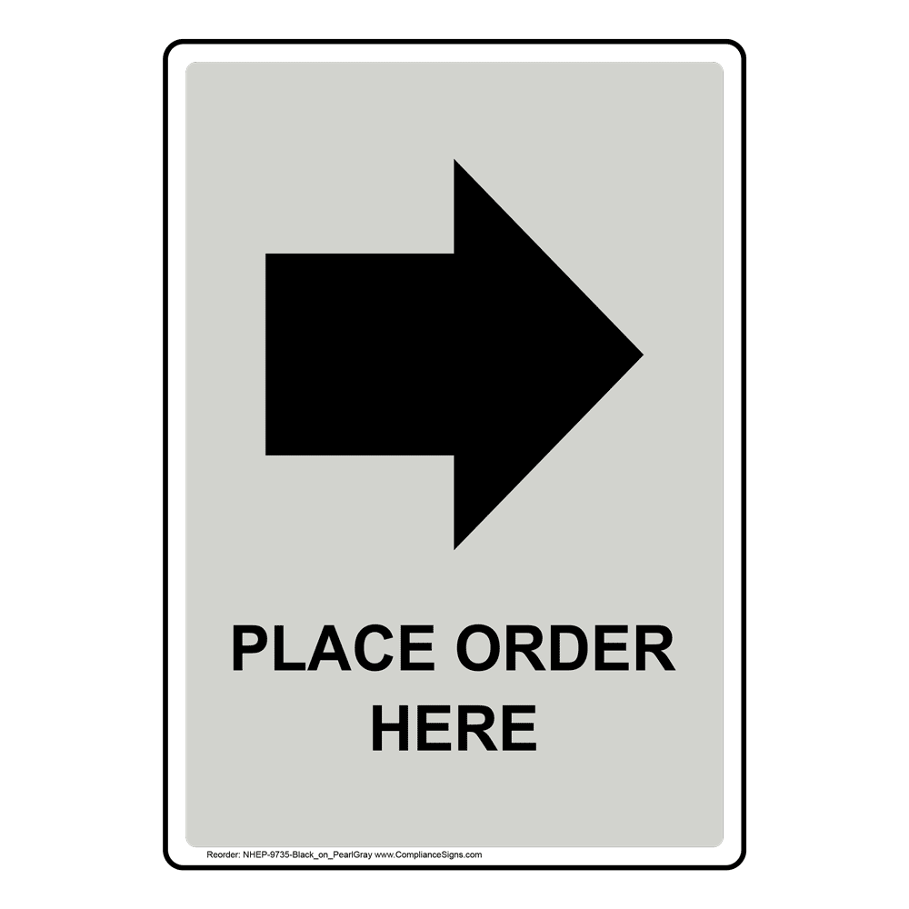 Portrait Pearl Gray Place Order Here [Right Arrow] Sign NHEP-9735-Black ...