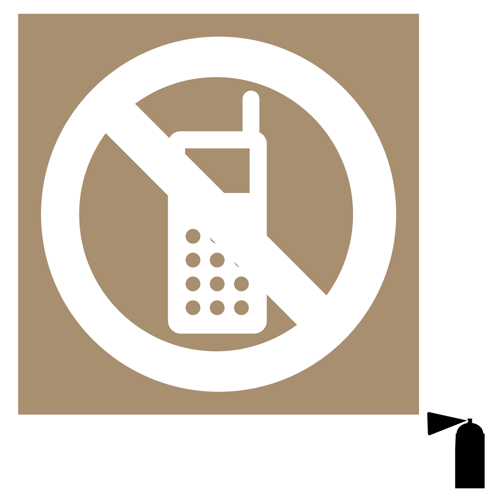 No Cell Phone Use Symbol Stencil With Symbol NHE-19027 Information
