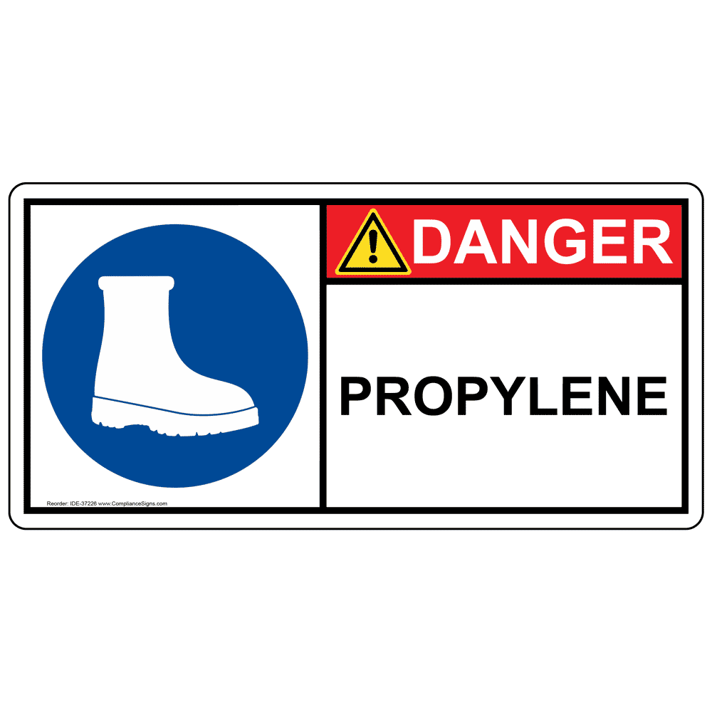 ISO Propylene PPE - Foot Sign IDE-37226