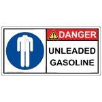 Chemical - Unleaded Gasoline SDS Signs and Labels