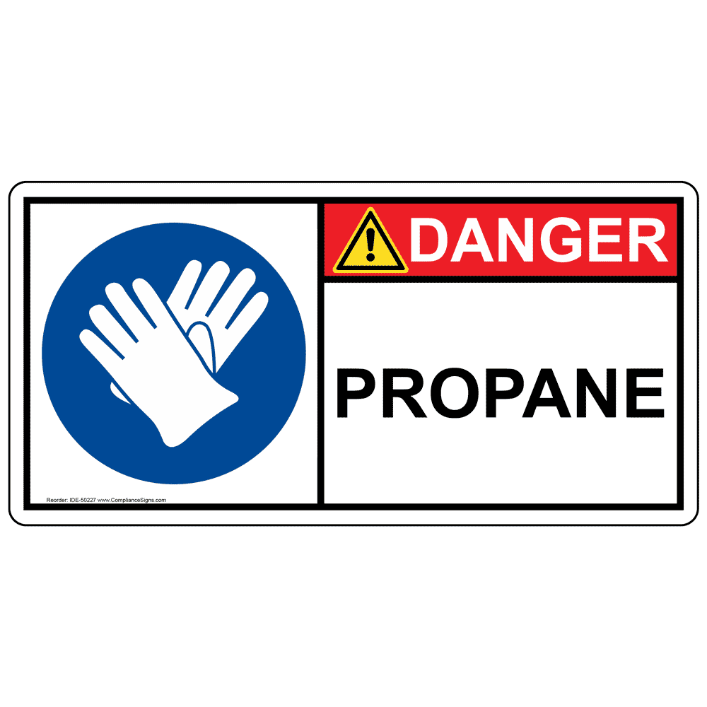 ISO Propane PPE - Gloves Sign IDE-50227