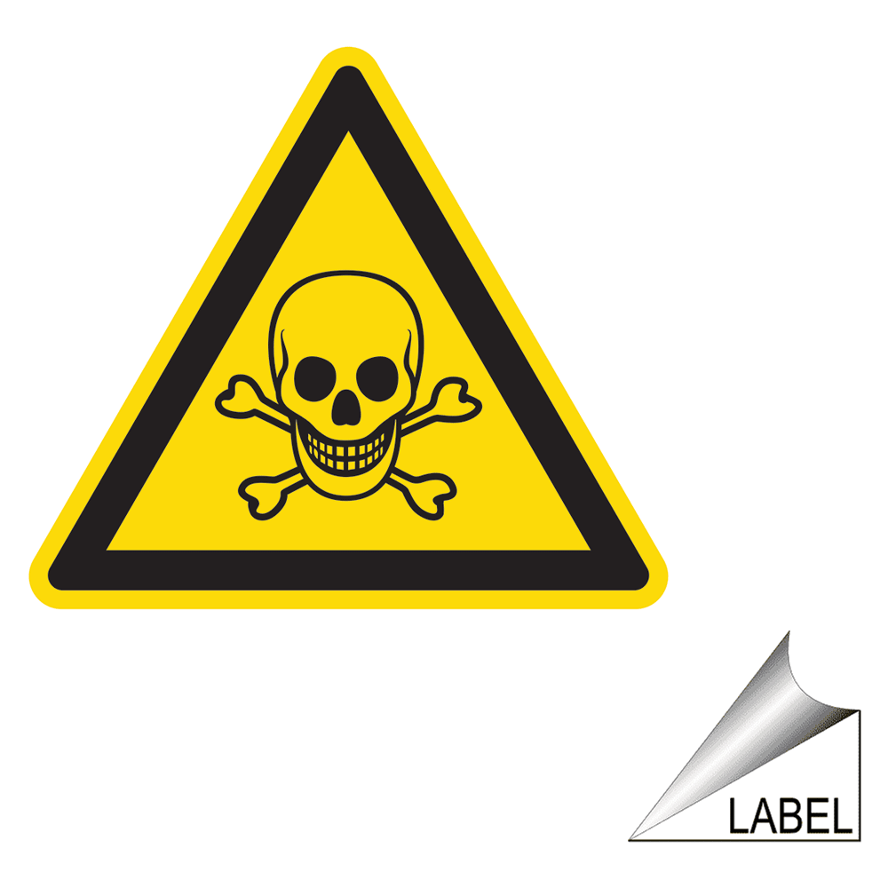 Poison Symbol Label LABEL-TRIANGLE-08 Chemical