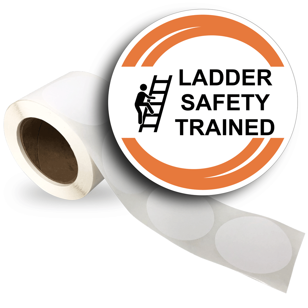 Ladder Safety Trained Roll Label With Symbol LDRE-18894