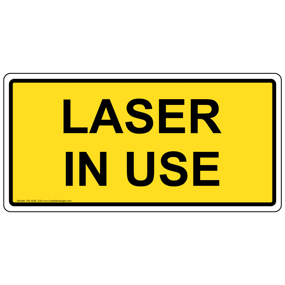 Danger Invisible Laser When Open And Interlock Sign IHE-4252_YLW