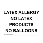 Medical - Latex Allergy Signs and Labels