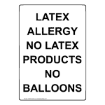 Medical - Latex Allergy Signs and Labels