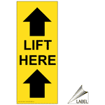 Lift Here Safety Signs from ComplianceSigns.com
