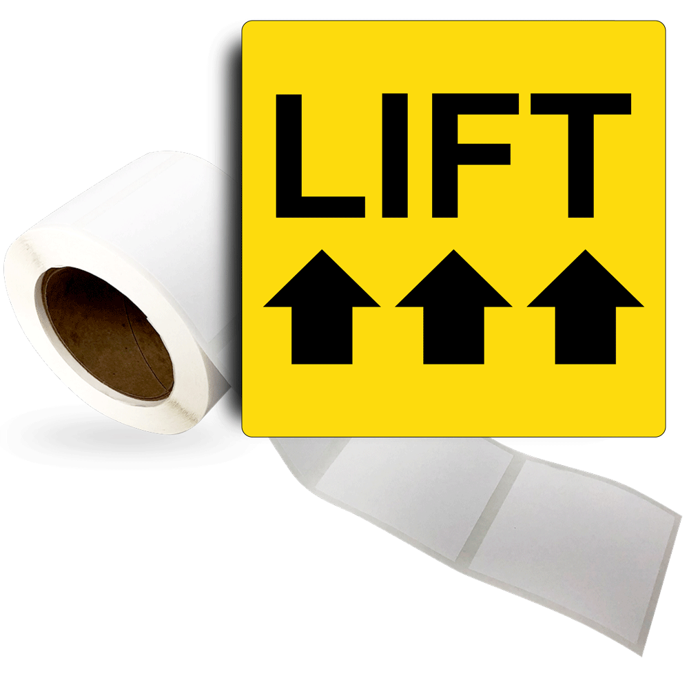 Lift [With Up Arrows] Roll Label With Symbol LDRE-14582_YLW