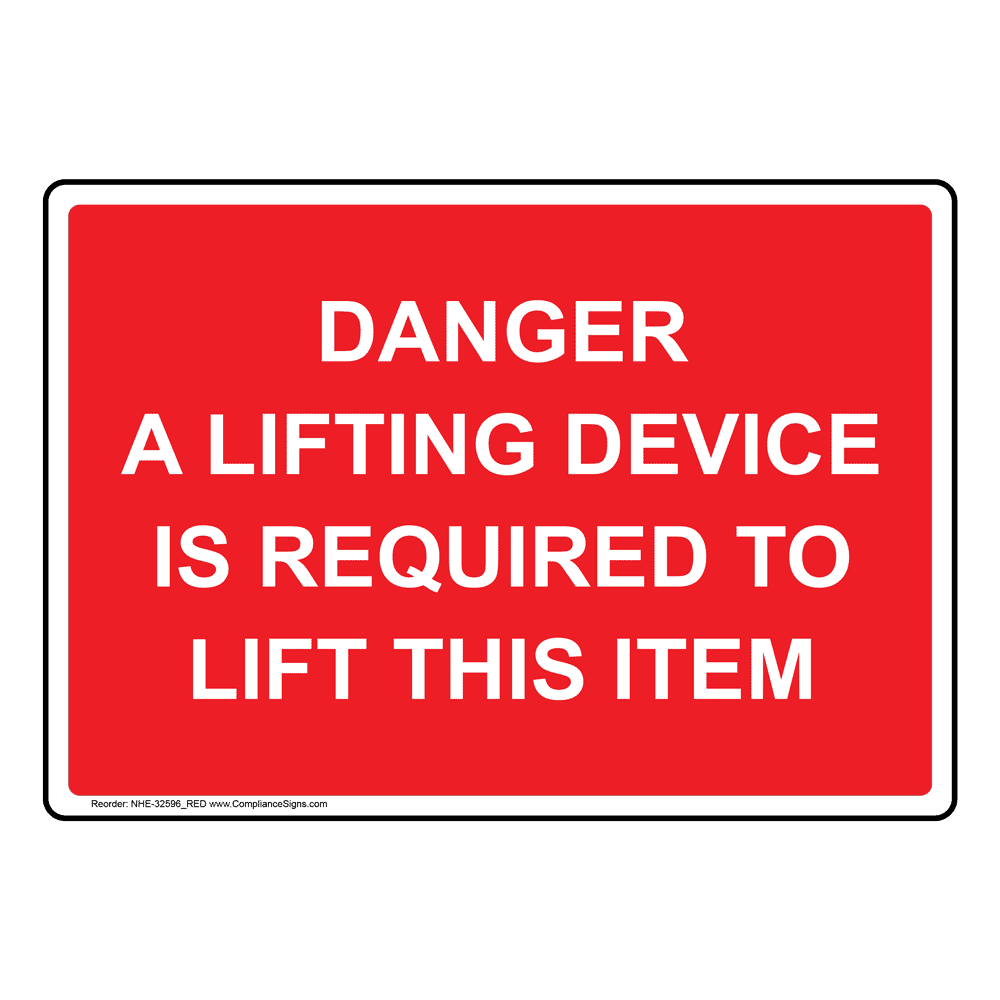 Lift Here With Up Arrows Sign NHE-14576 Industrial Notices