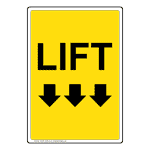 Industrial Notices - Hydraulic Lifts / Jacks Signs and Labels