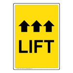 Industrial Notices - Hydraulic Lifts / Jacks Signs and Labels