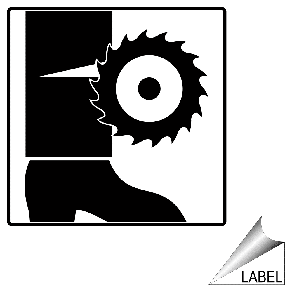 Cut Hazard Leg Symbol Label LABEL-SYM-201-d Machine Safety