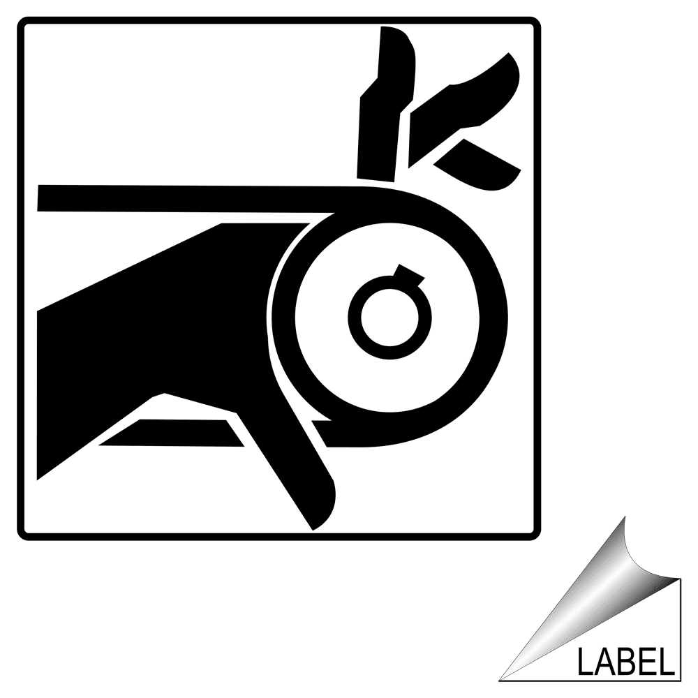 Entanglement Hazard Hand Symbol Label LABEL-SYM-204-b Machine Safety