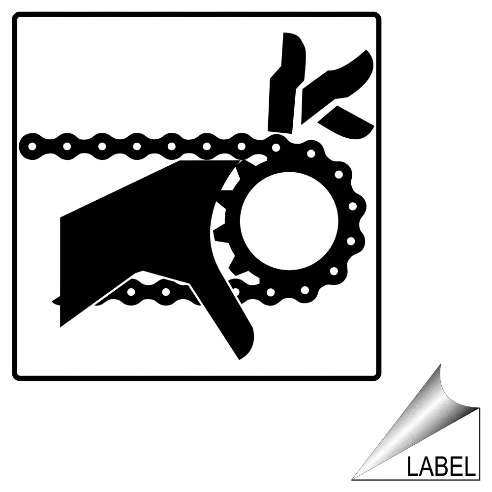 Entanglement Hazard Hand Symbol Label LABEL-SYM-204-b Machine Safety