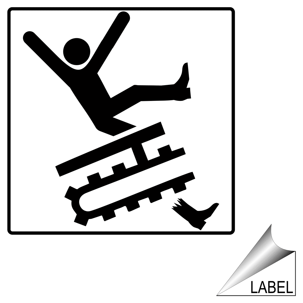 Entanglement Hazard Leg Symbol Label LABEL-SYM-210 Machine Safety