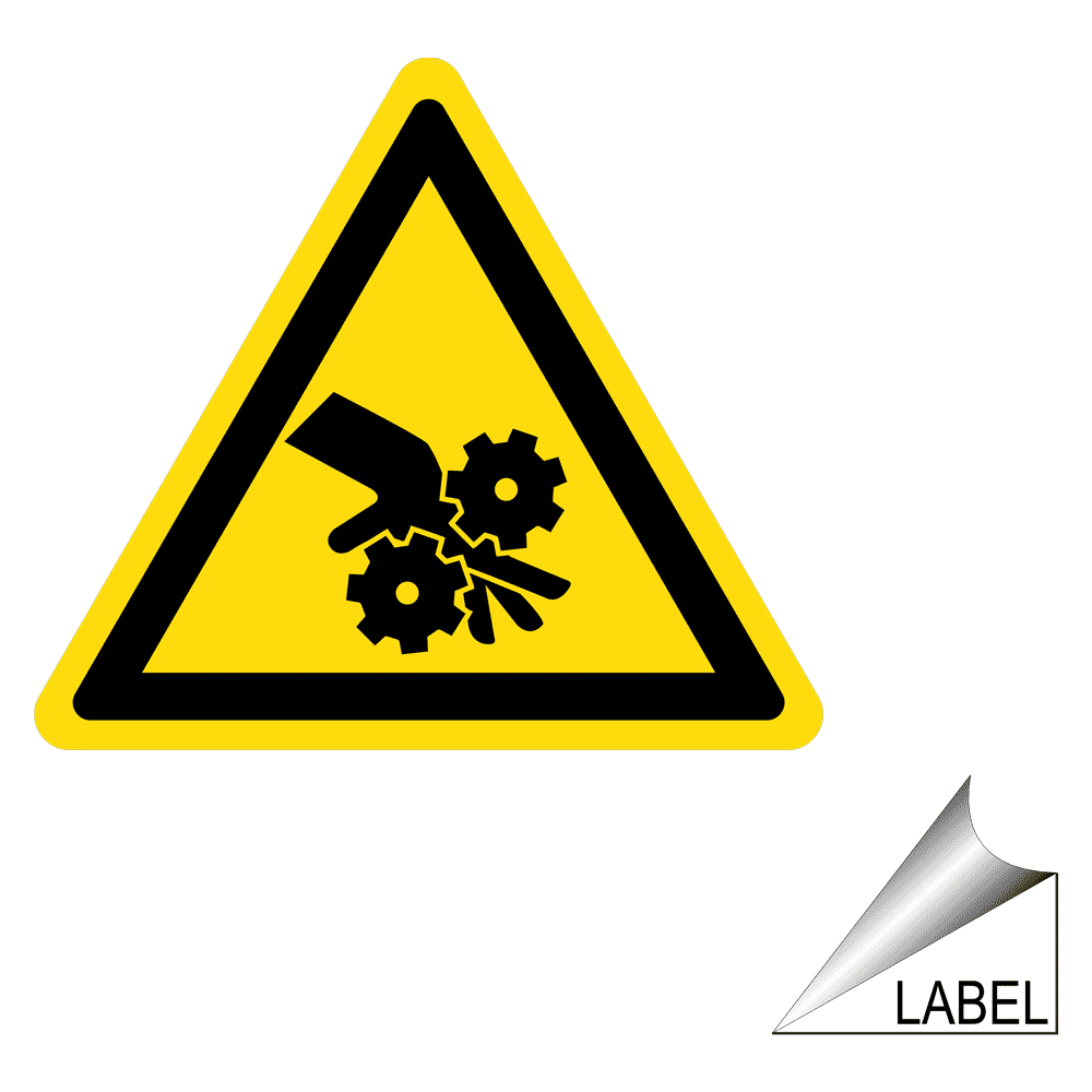 Entanglement Hazard Finger Symbol Label LABEL-TRIANGLE-22-R Machinery