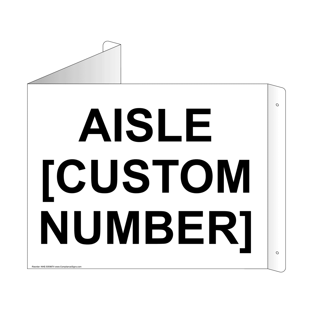 [Custom Aisle Number] Sign NHE-50596Tri