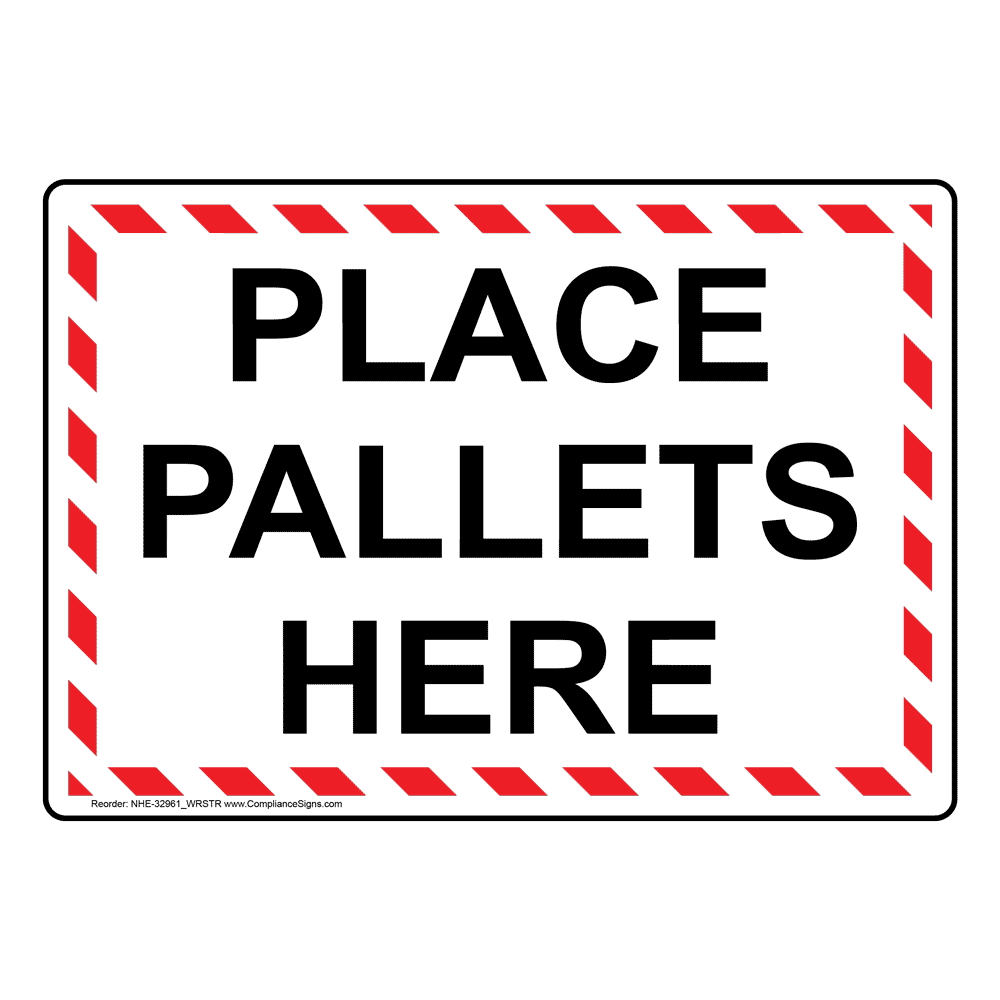 Water Main Line Do Not Stack Pallet Sign With Symbol NHE-32945