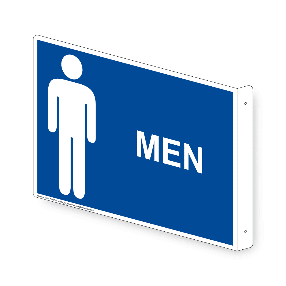 Men White on Blue Sign RRE-7010Proj-WHTonBLU Mens / Boys
