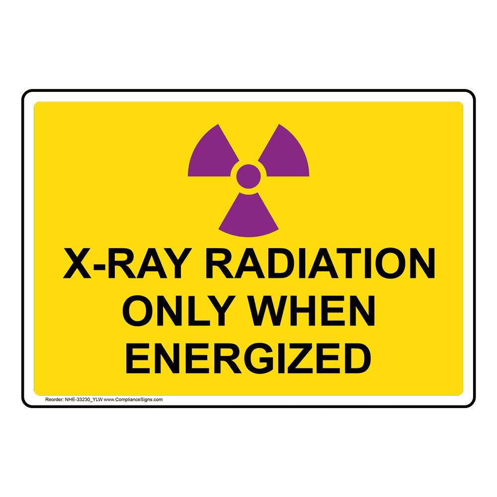 X Ray Radiation Sign Custom Metal Sign Durable Aluminum No