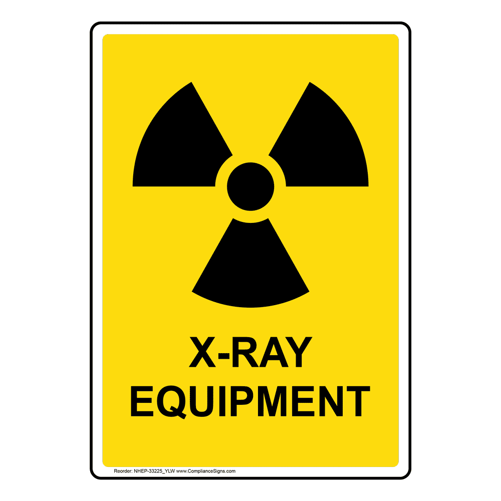 Portrait X-Ray Equipment Sign With Symbol NHEP-33225