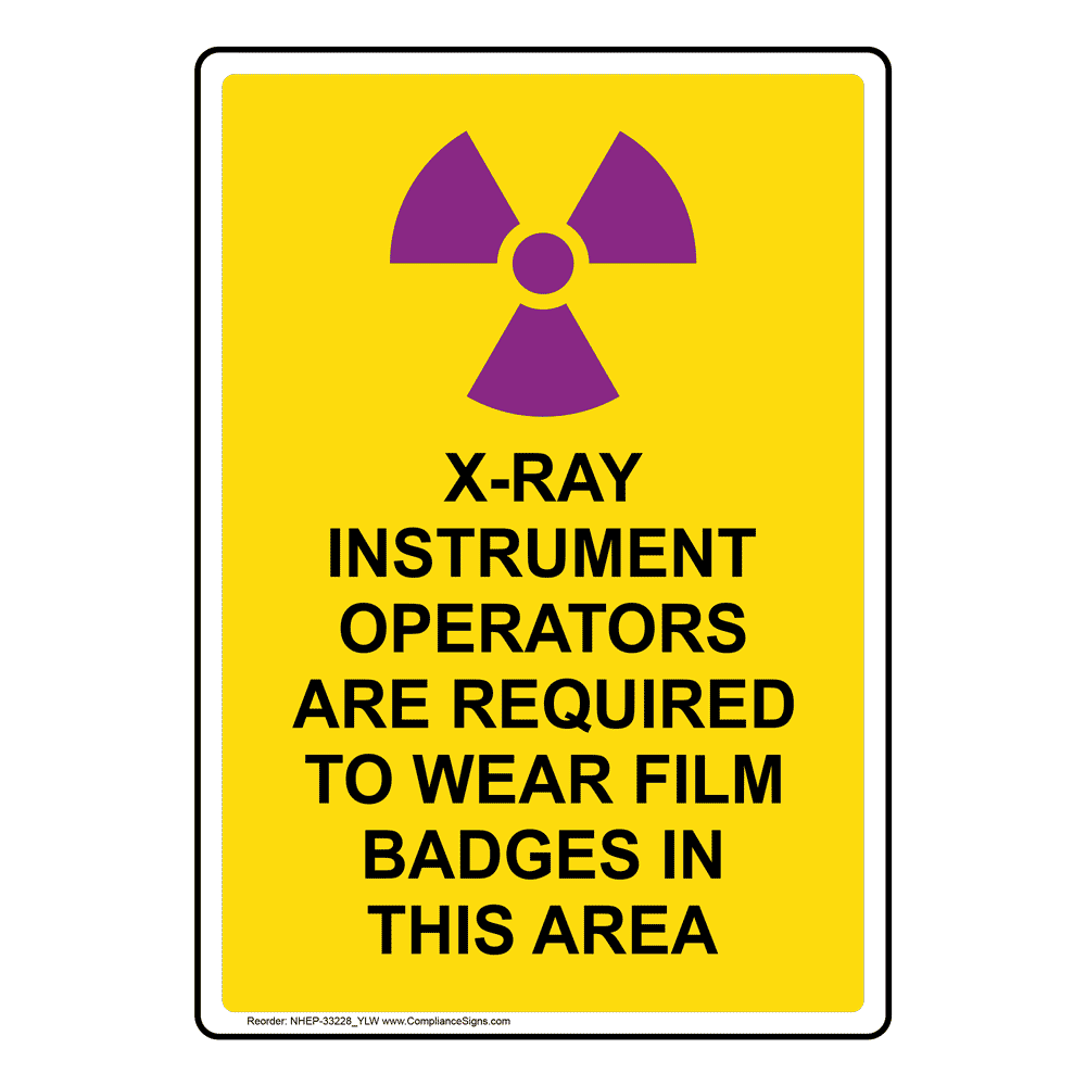 X Ray Radiation Sign Custom Metal Sign Durable Aluminum No