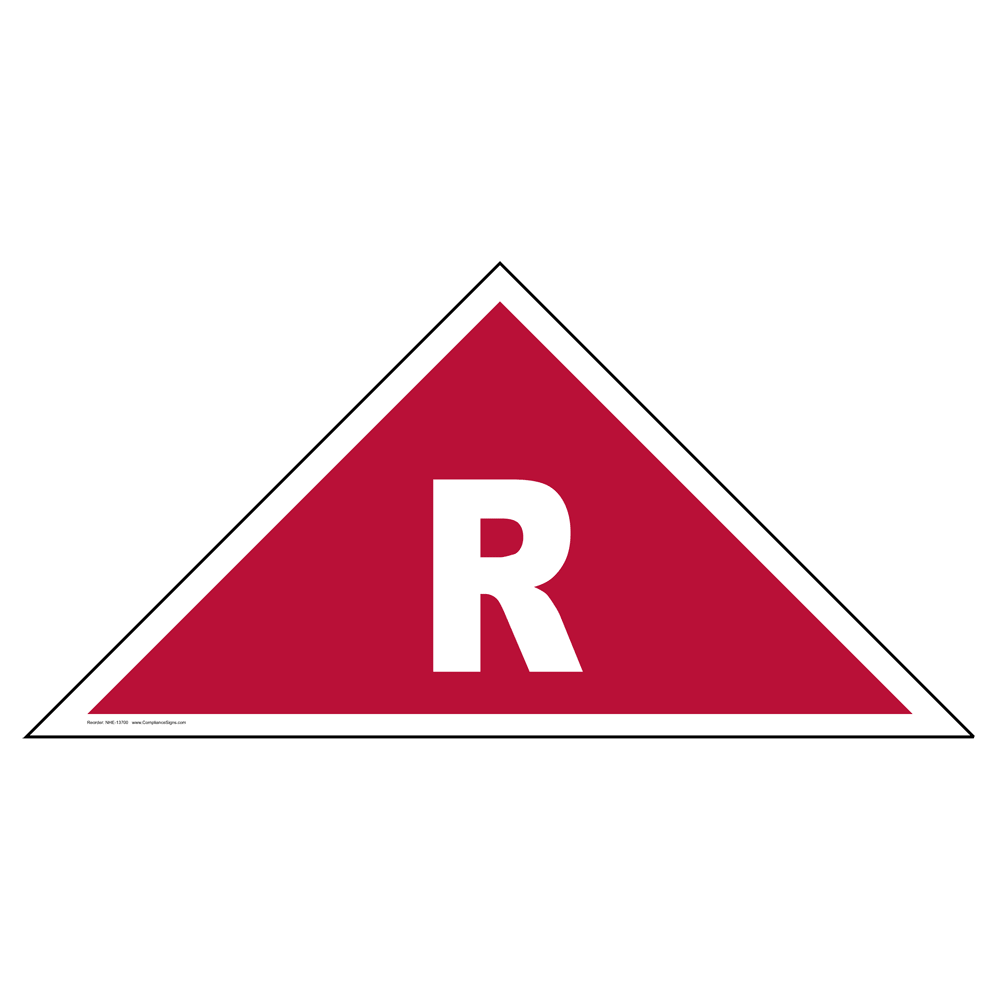 R Roof Truss Identification Sign NHE-13700