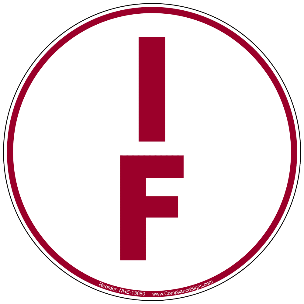 I-F Floor Truss Identification Sign NHE-13680