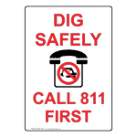 Pipeline/Utility - Call Before Digging Signs and Labels