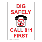 Pipeline/Utility - Call Before Digging Signs and Labels